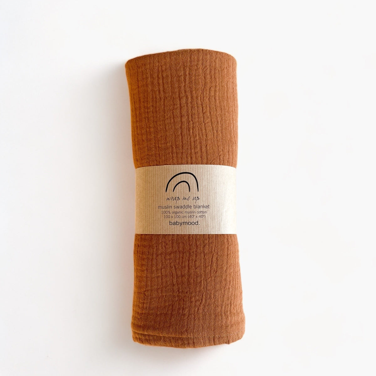 Swaddle økologisk musselin GOTS | caramel – Babymood. Organic clothing ...